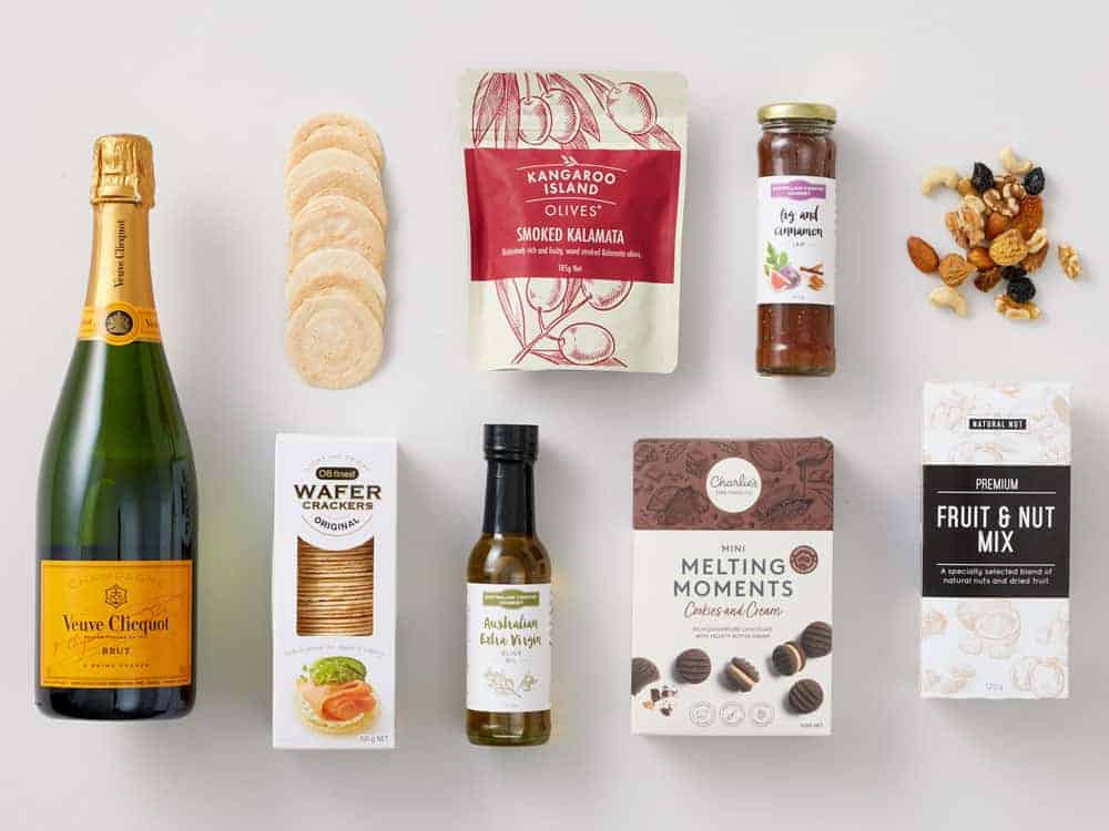 Veuve Yellow Label Christmas Hamper With Festive Nibbles
