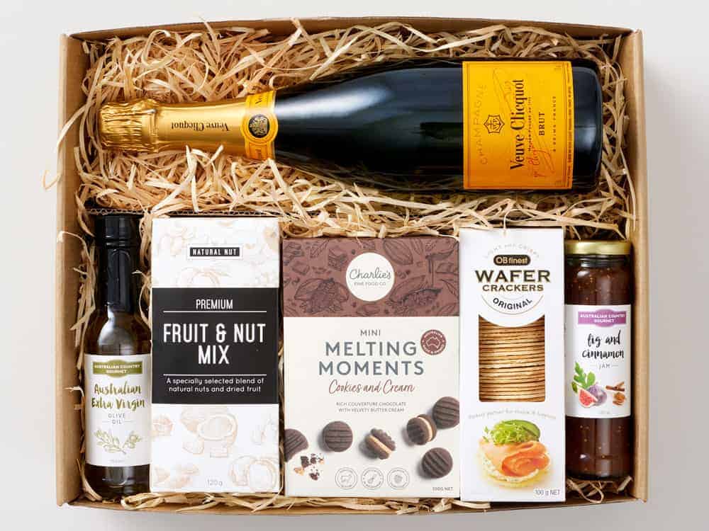 Veuve Yellow Label Christmas Hamper With Festive Nibbles