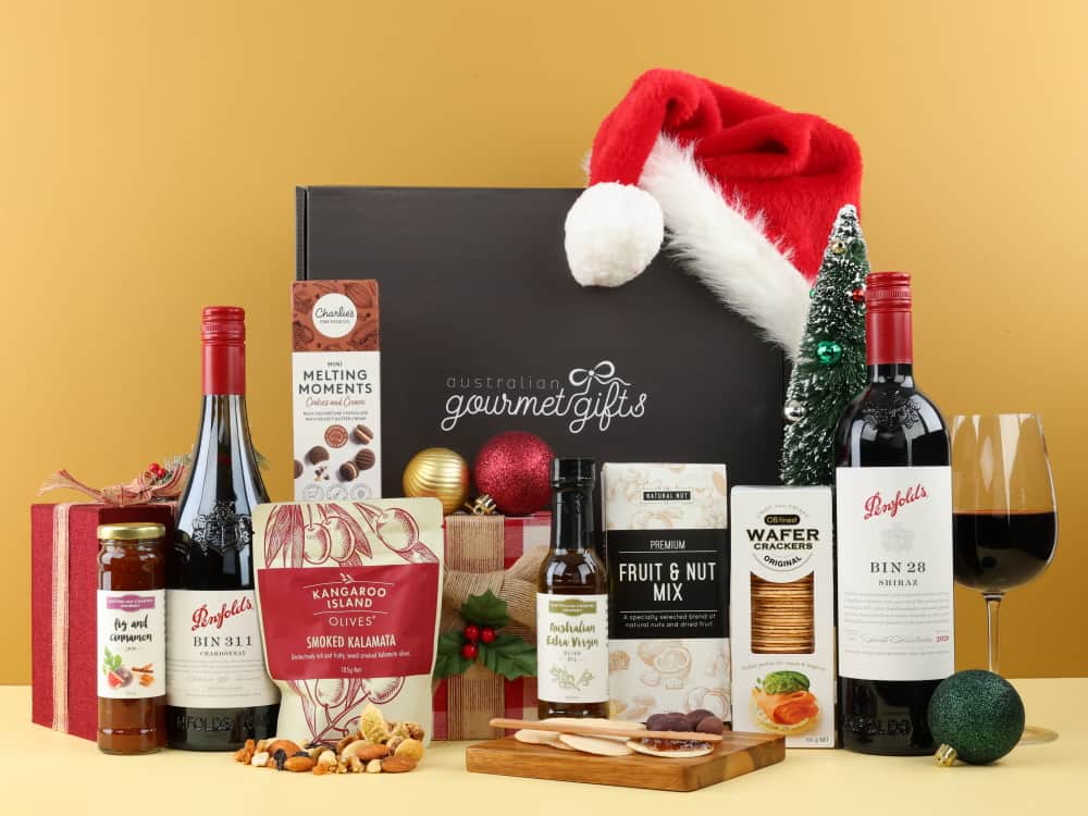 Penfolds Premium Red + White Wine Christmas Hamper - AGG